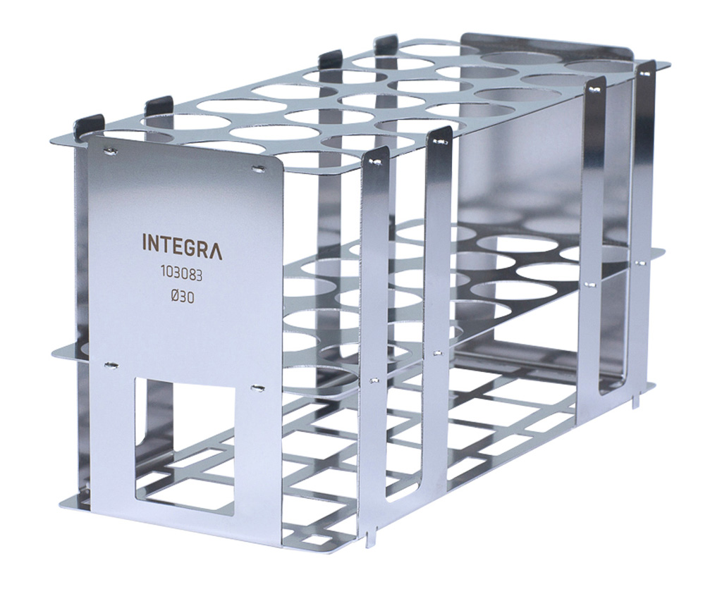 Steel Rack for Ø 30 mm Tubes, 3x7, 90 mm - INTEGRA Biosciences