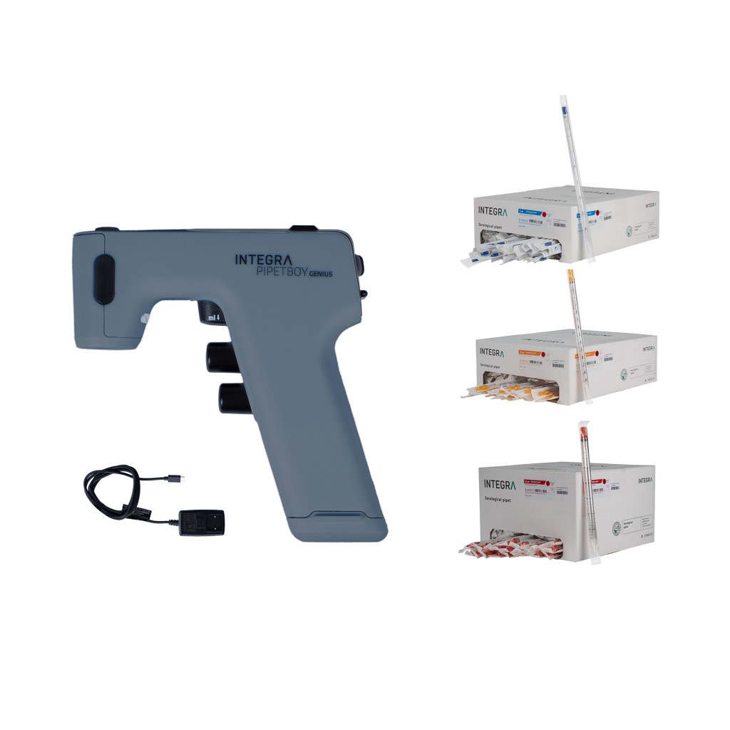 Starter Pack, PIPETBOY GENIUS, steel smart - INTEGRA Biosciences