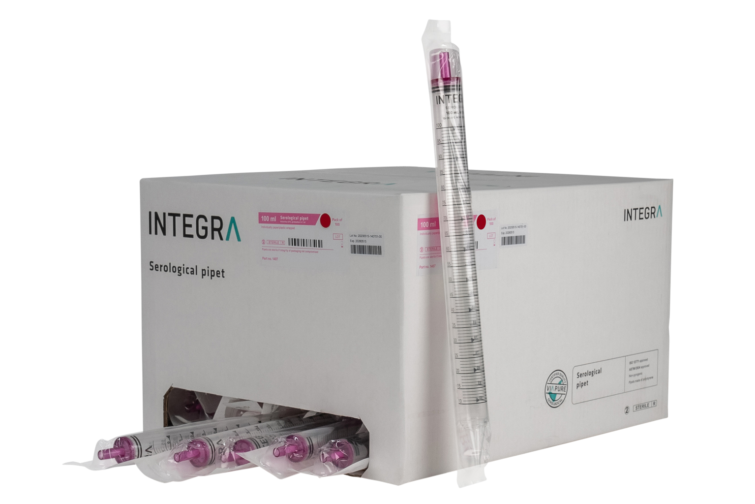 INTEGRA serological pipet 100 ml, sterile, pack of 100 individually ...