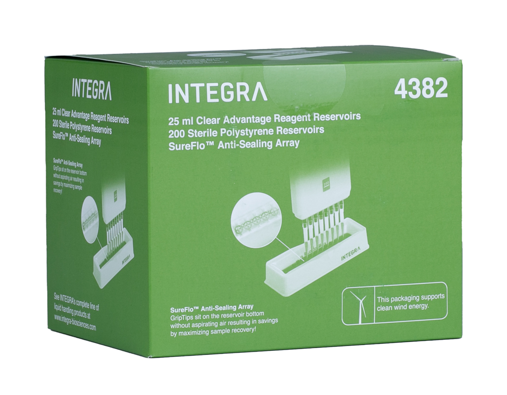 25 ml SureFlo Disposable Reservoir, Sterile, 200 Bulk, Polystyrene - INTEGRA Biosciences