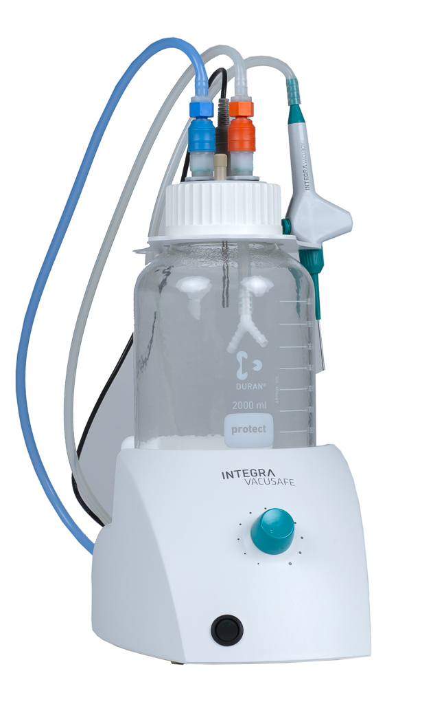 VACUSAFE with pump, glass bottle + QC/LD - INTEGRA Biosciences