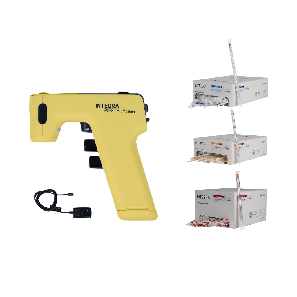 Starter Pack, PIPETBOY GENIUS, lemon luminary - INTEGRA Biosciences
